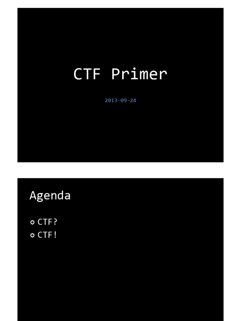 CTF Primer | PDF | Penetration Test | Computing
