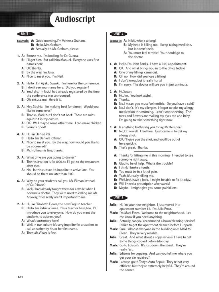 TOP NOTCH 3 Audioscript | PDF | Soviet Union | World Politics