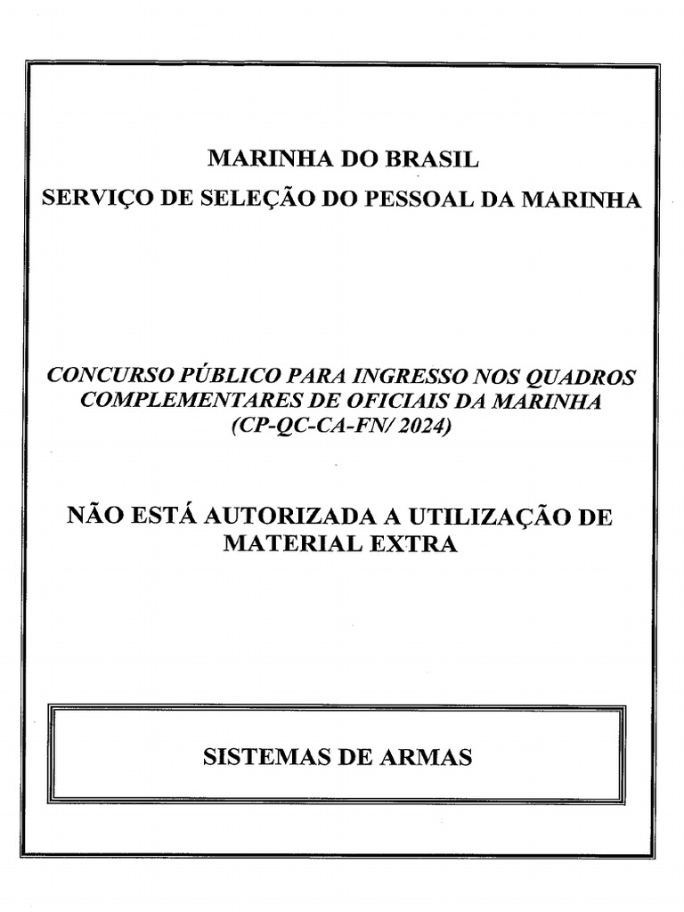 Cp-Qc-Ca-Fn-2024 - Sistemas de Armas - Amarela | PDF