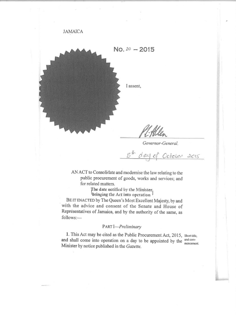 Public Procurement Act 2015 | PDF