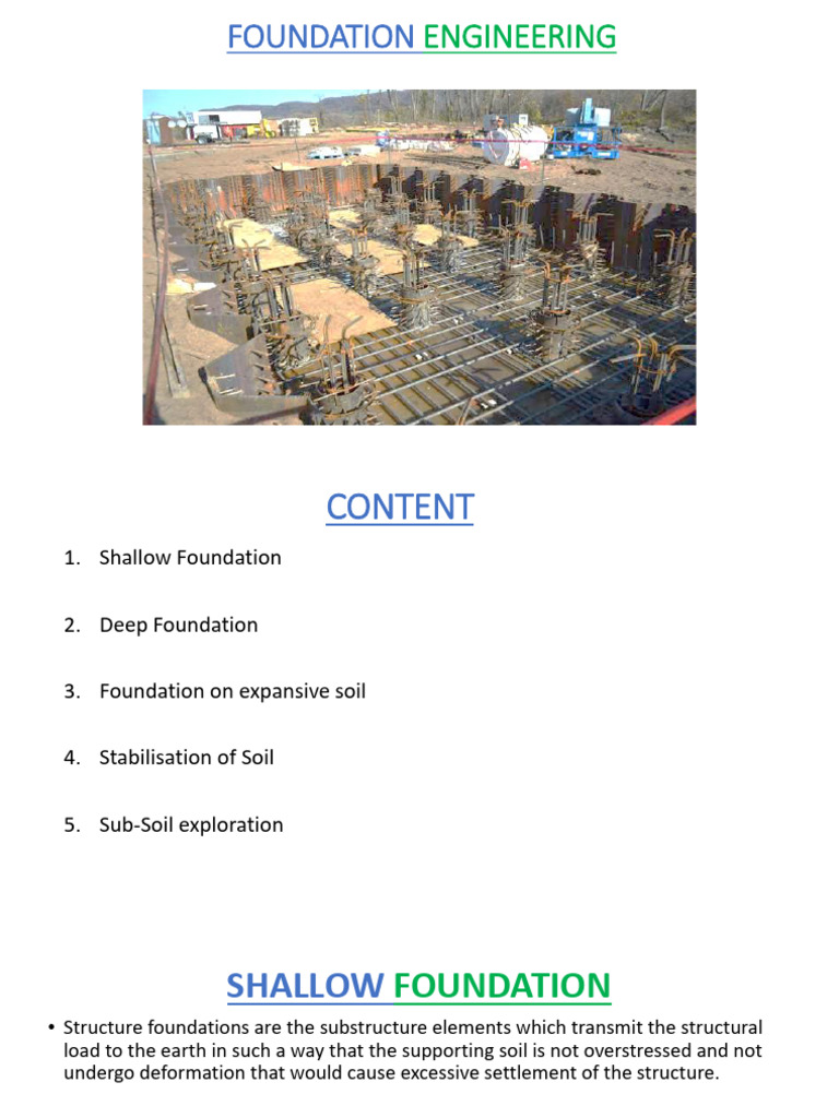 Shallow Foundations | PDF | Foundation (Engineering) | Deep Foundation