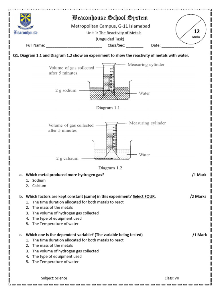Day-to-day Task Unit 1 (1) | PDF | Metals | Corrosion