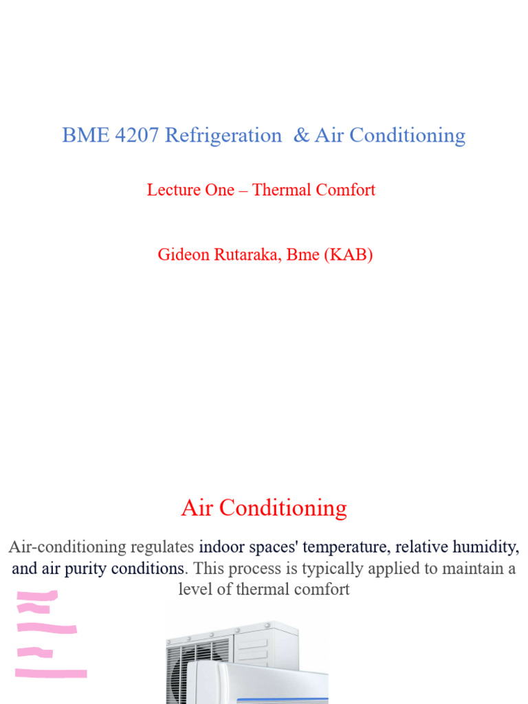 Lecture one | PDF | Air Conditioning | Humidity