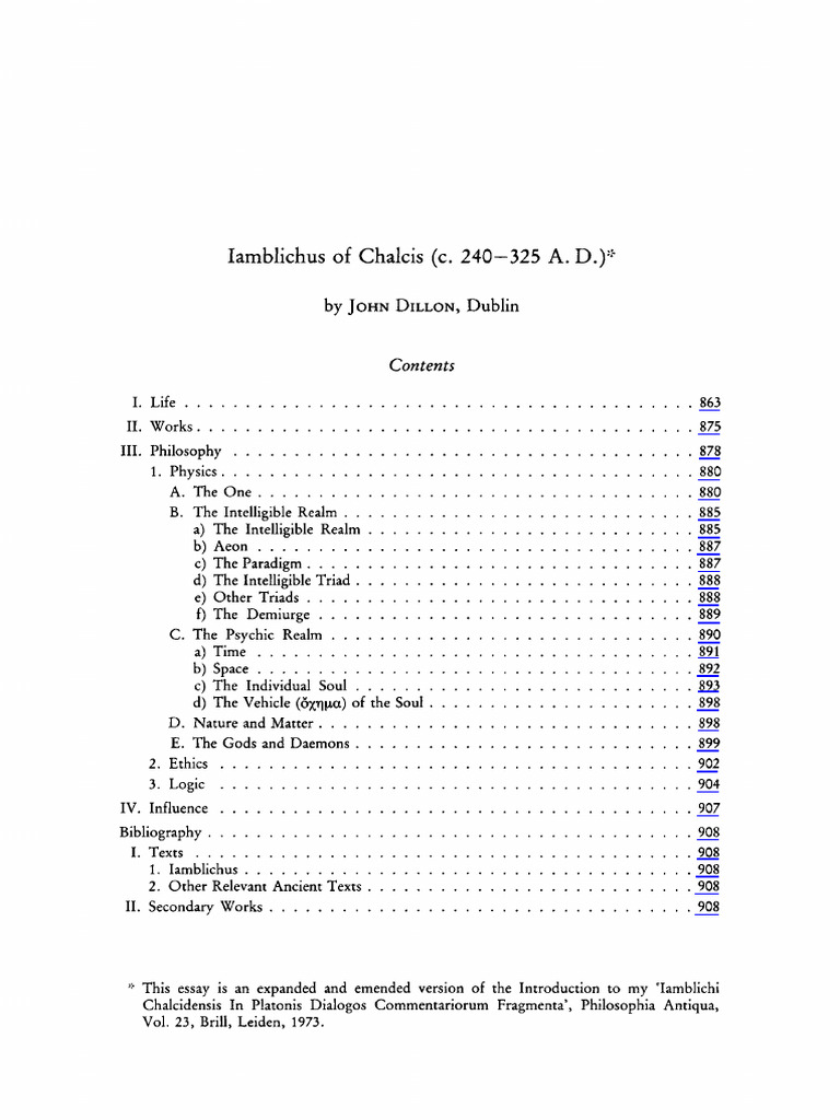 Iamblichus of Chalcis: Life & Philosophy | PDF | Ancient Greek Philosophy