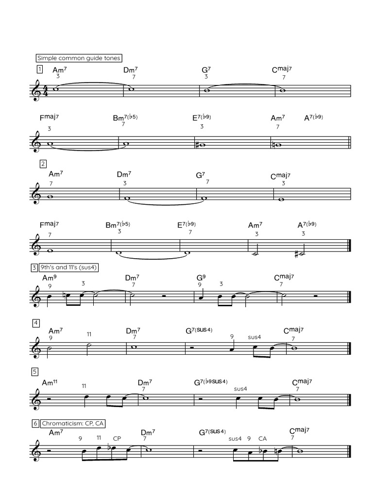 Guide Tone Line Examples - Full Score-5-1 | PDF