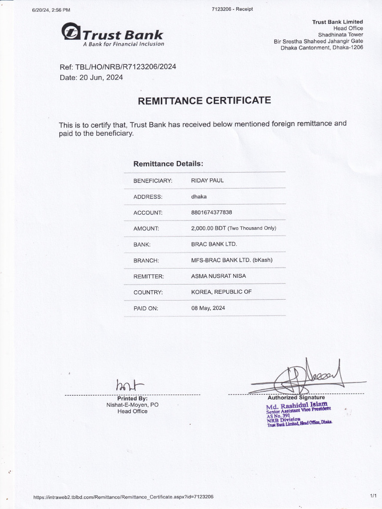 TBL Rem Certificate Req - 1674377838 | PDF