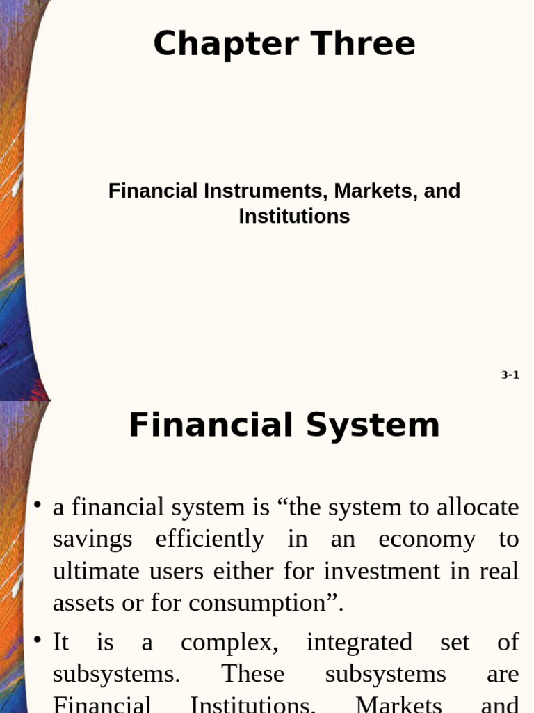 Understanding Financial Systems and Instruments | PDF | Financial ...