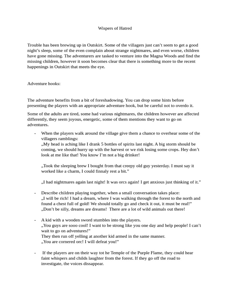 Wispers of Hatred | PDF