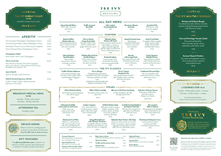 TIC ALC July Menu 2024 Premium P2 ALC Manchester SSC | PDF | Sauce | Salad