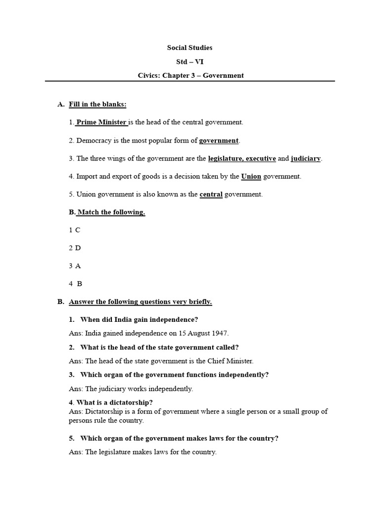 Class 6 Civics CH 3 Notes - 230816 - 175403 | PDF | Monarchy | Democracy