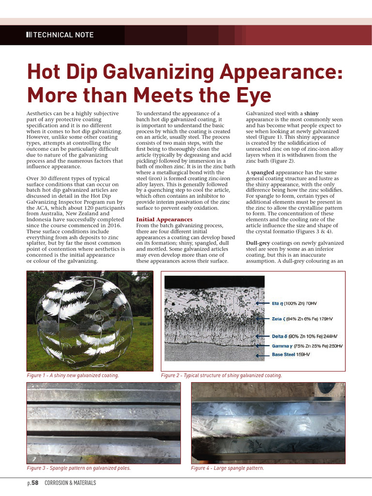 ACA - November - 2018 - Hot Dip Galvanizing Appearance More Than Meets ...