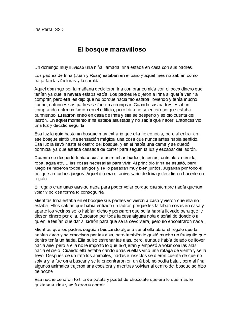 S2D Parra Iris El Bosque Maravilloso | PDF | Novela negra, policíaca y ...