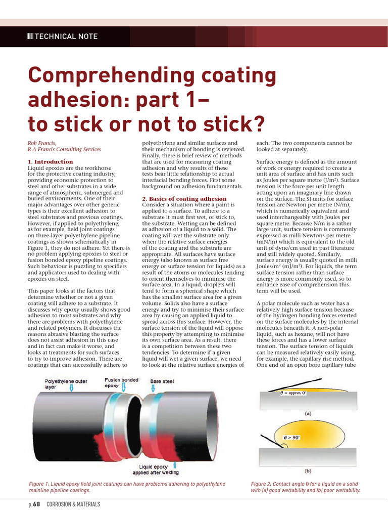 ACA - November - 2018 - Comprehending Coating Adhesion Part 1 - To ...
