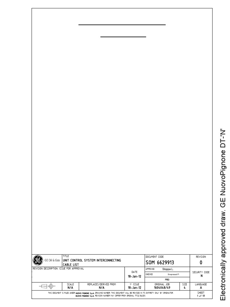 UCS Interconnecting Cable List | PDF | Sensor | Electrical Engineering