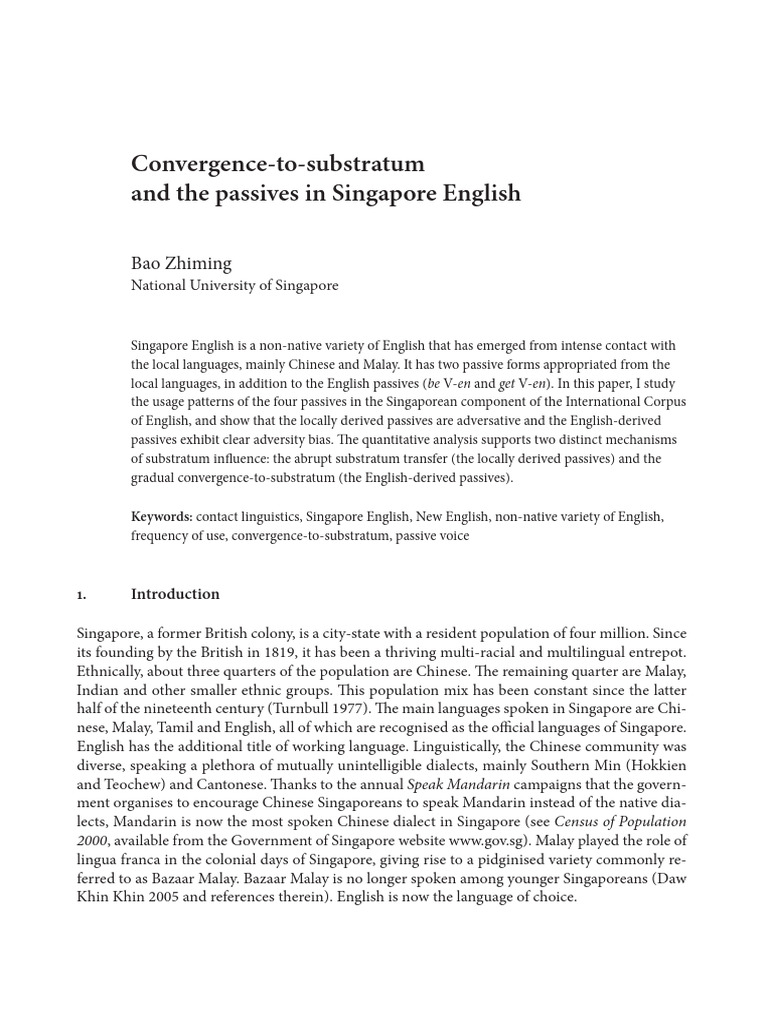 Bao 2011 Convergence-To-Substratum and The Passives in Singapore ...