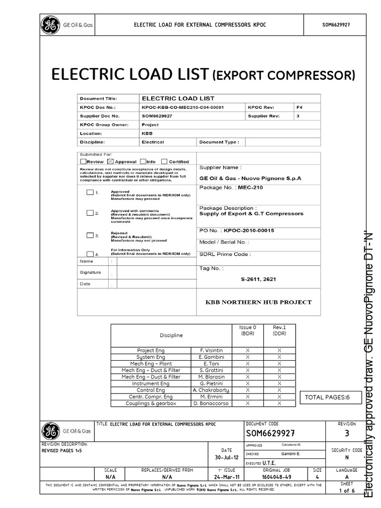 SOM6629927_A_3 Electric load list | PDF | Alternating Current | Power ...