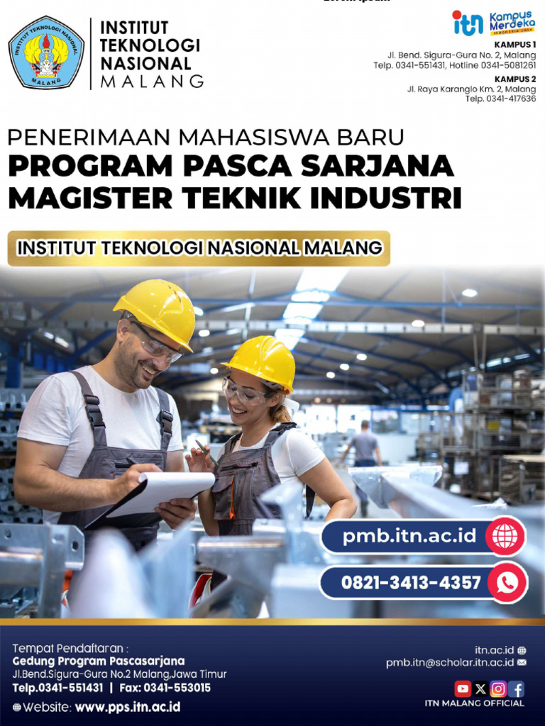 Brosur Industri S2 ITN Malang 2024 | PDF