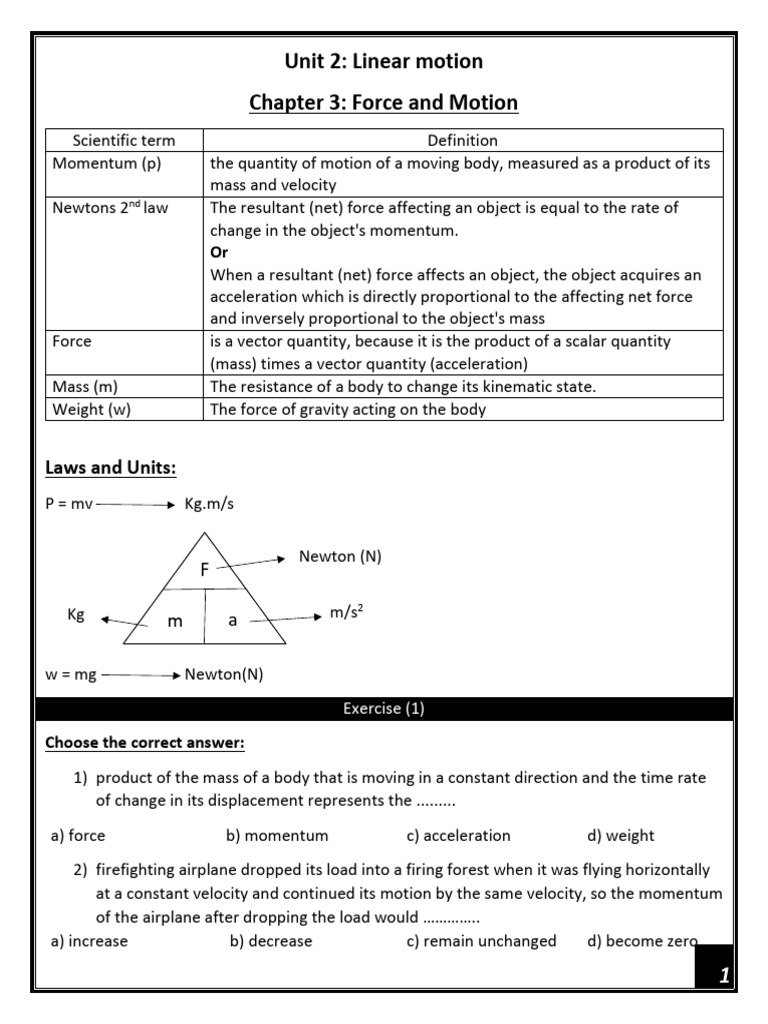 1st Secondary Booklet | PDF | Force | Acceleration