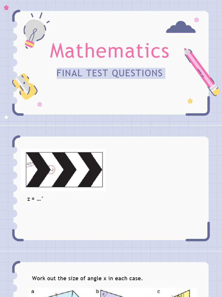 Final Test Questions G7 | PDF | Elementary Geometry | Mathematics