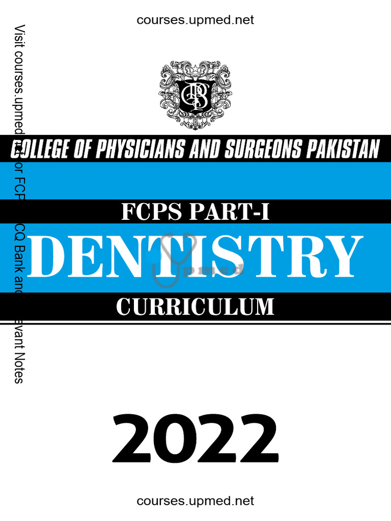 FCPS Syllabus Dentistry CPSP | PDF | Residency (Medicine) | Physician