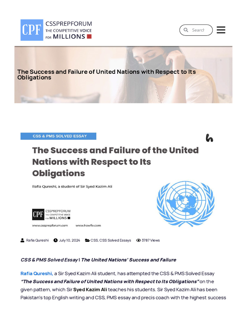 UN's Successes & Failures Analyzed | PDF | United Nations ...