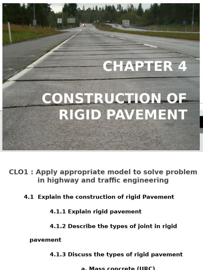 TOPIC 4 DCC30103 - Contruction of Rigid Pavement | PDF | Road Surface ...