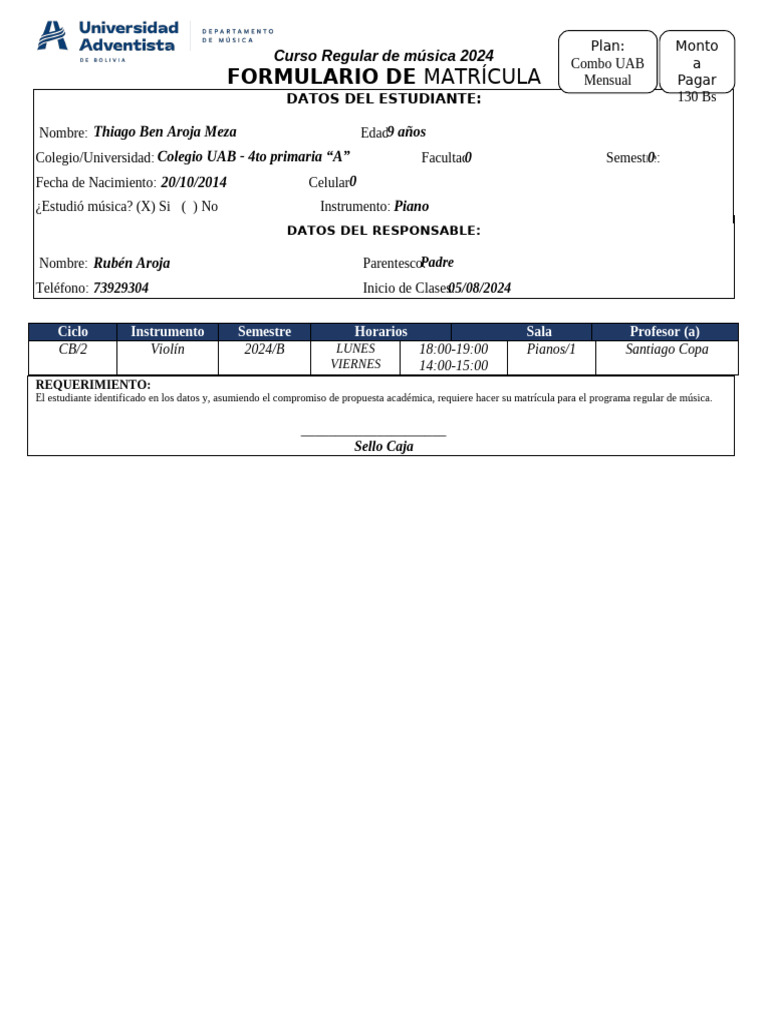 AROJA MEZA, Thiago Ben PIANO | PDF