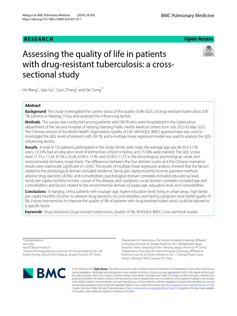 Assessing The Quality of Life in Patients With Drug-Resistant ...