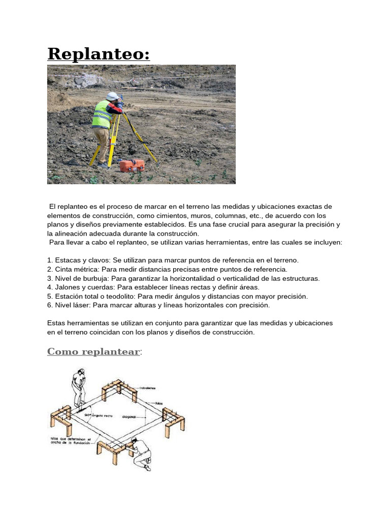Replanteo 4C | PDF | Topografía