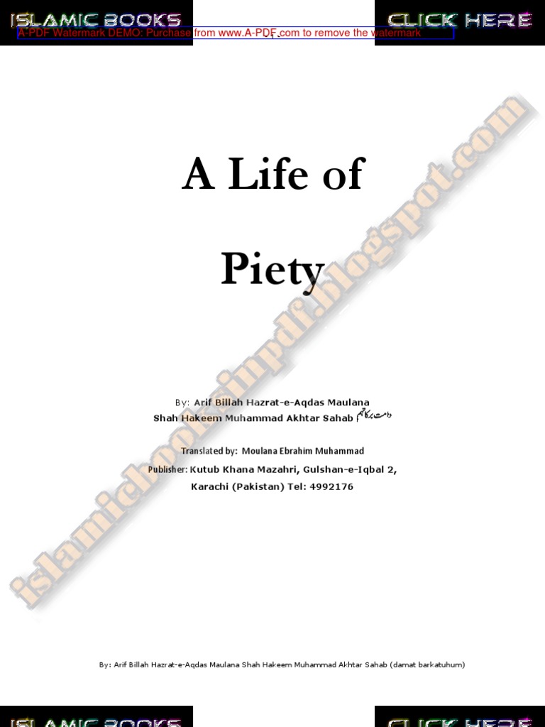 A Life of Piety | PDF | Kafir | Sin