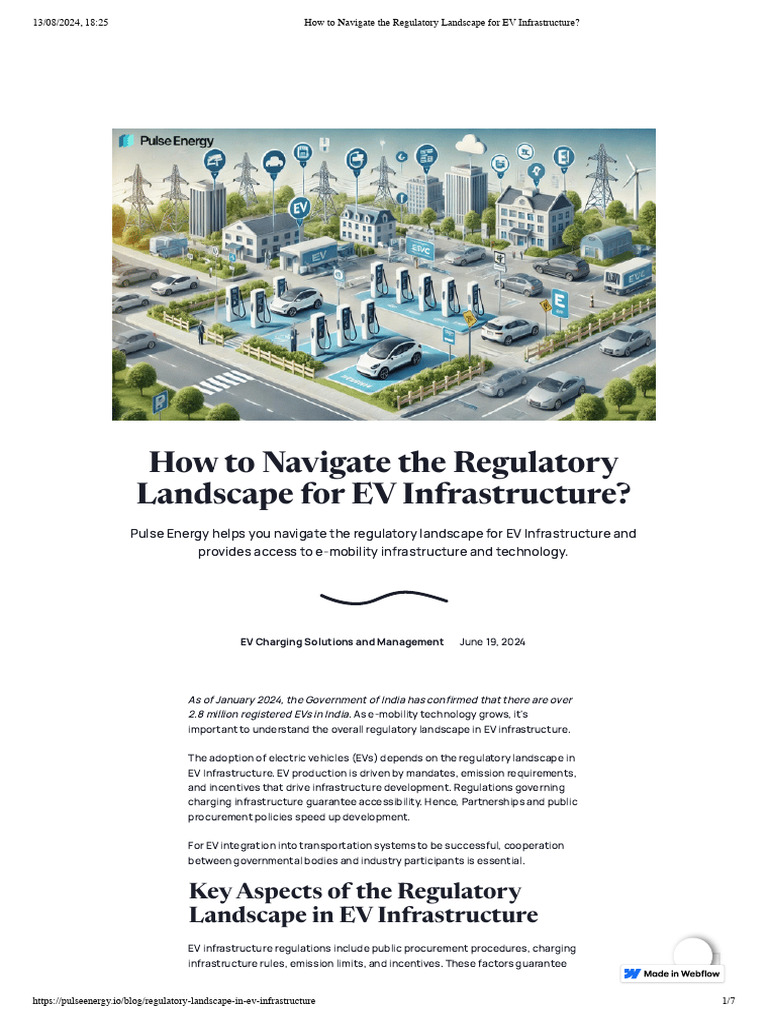 How To Navigate The Regulatory Landscape For EV Infrastructure | PDF ...