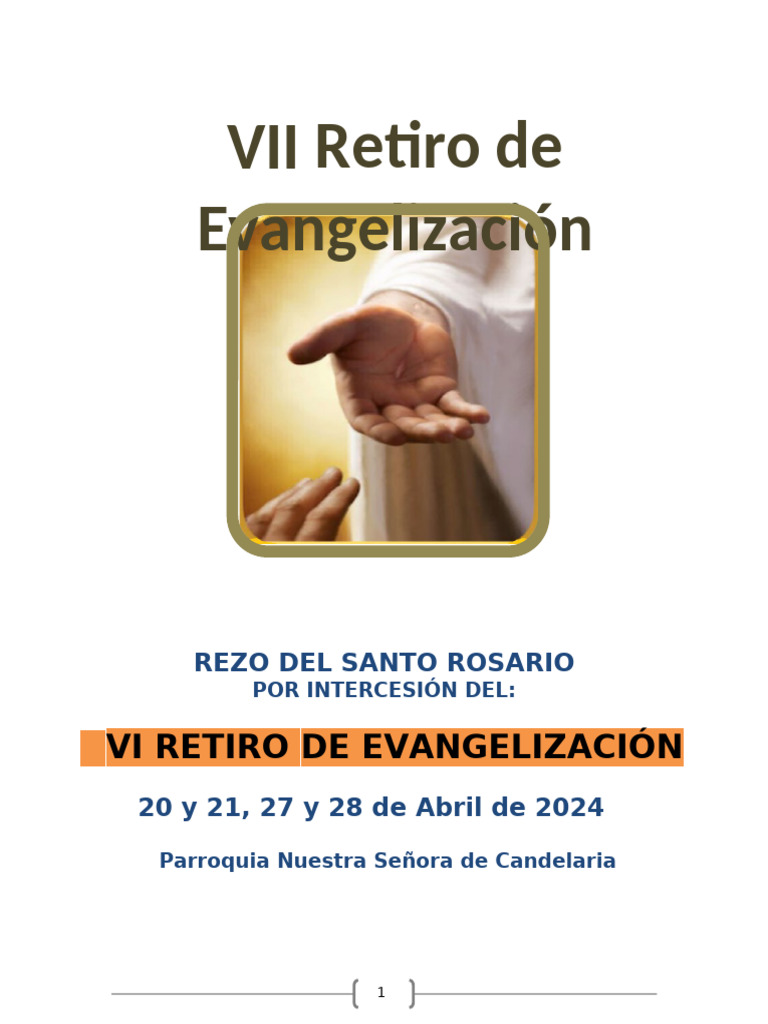 GUÍA PARA REZO DEL SANTO ROSARIO - 02-Enero-2024 | PDF | María, madre de Jesús | Oración
