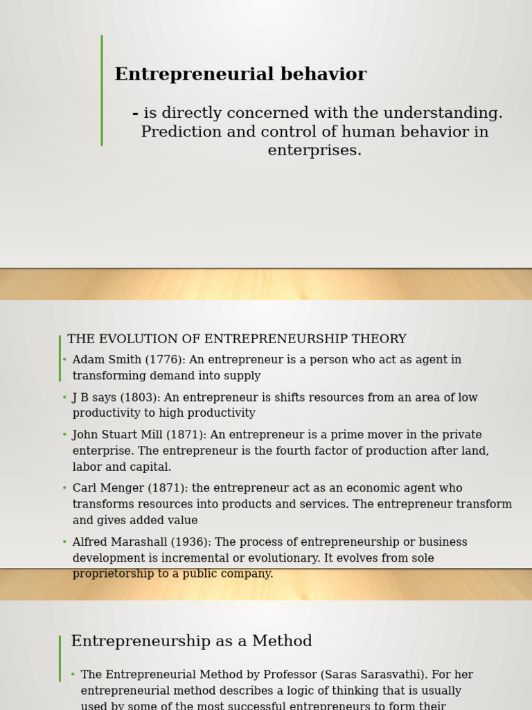Different Types of Entrepreneurial Behavior | PDF | Entrepreneurship ...