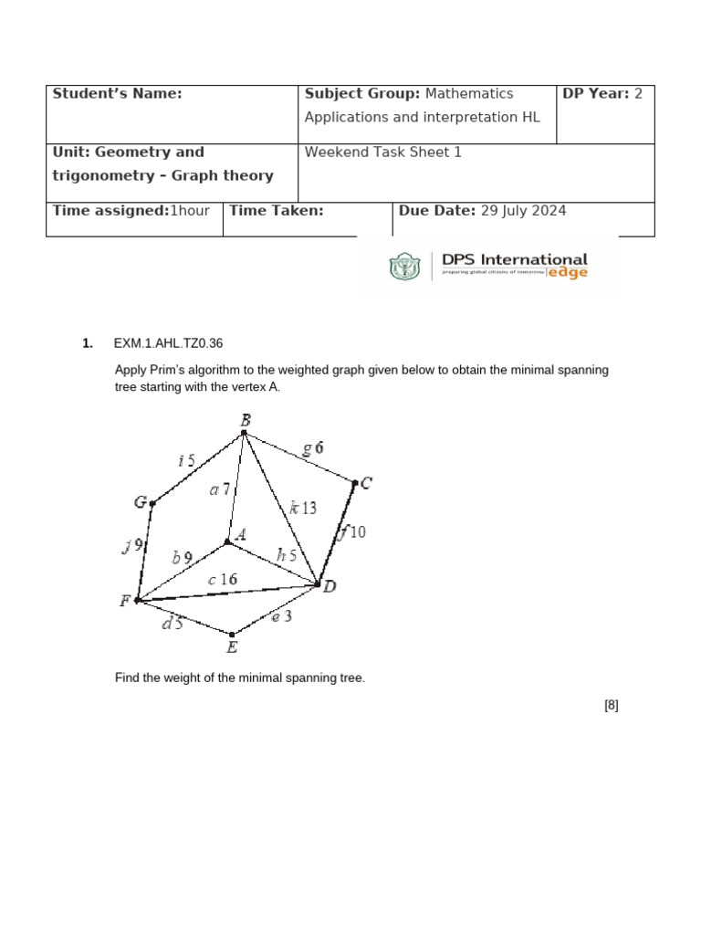 DP_2_AIHL_Tasksheet_1 | PDF | Discrete Mathematics | Computational Problems