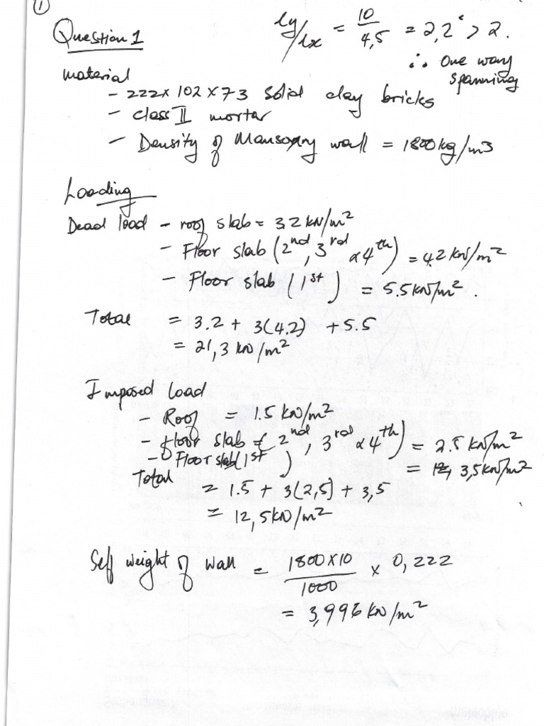 Load Take Down Question 1 | PDF