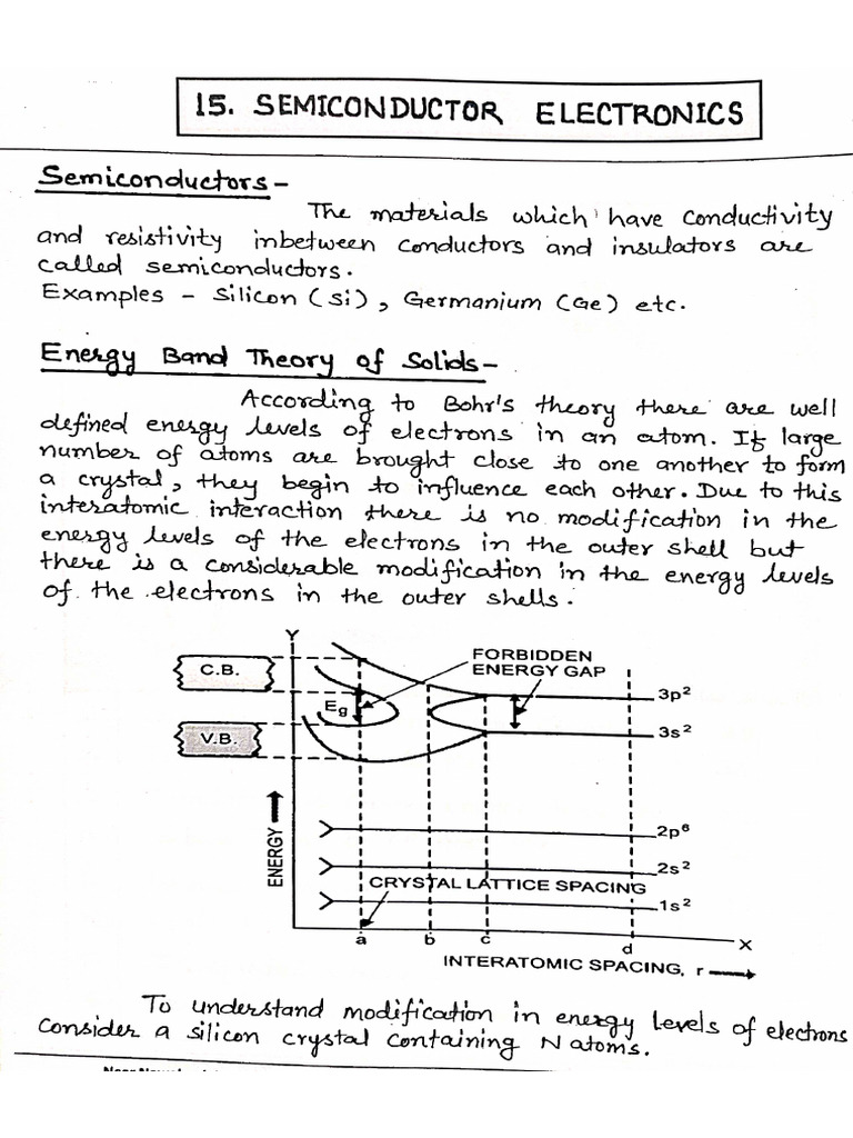 Semiconductor Devices Ncert Notes | PDF