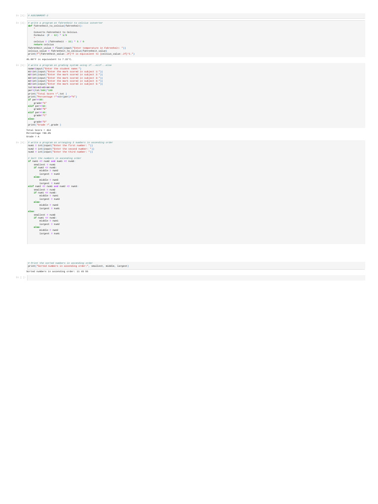 ASSIGNMENT-2 | PDF | Fahrenheit | Celsius