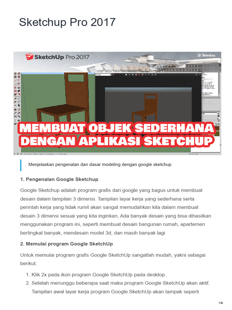 Sketchup Pro 2017 | PDF | Karier & Perkembangan | Seni