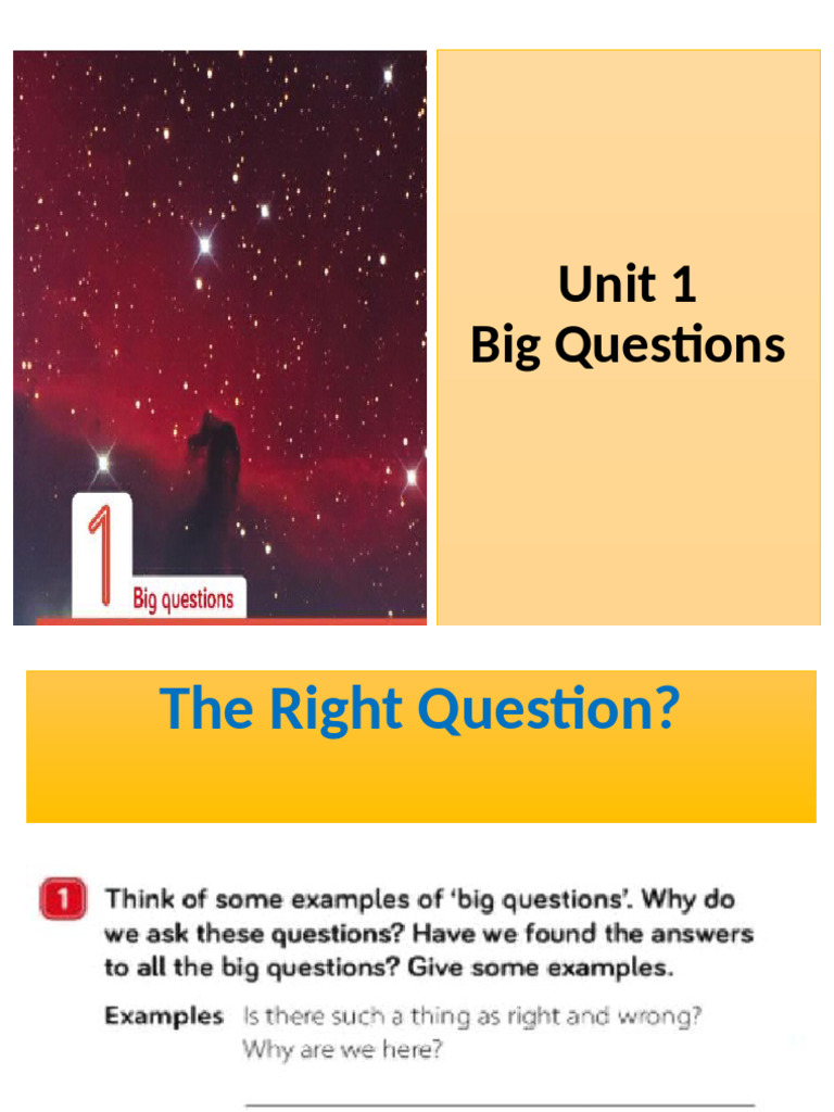 Unit One Big Questions | PDF | Grammatical Tense | Experiment
