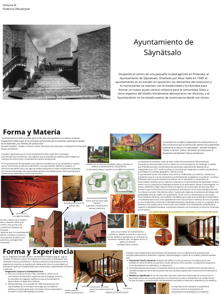 Ayuntamiento de Saynatsalo | PDF | Experiencia | Diseño Ayuntamiento de Saynatsalo | PDF | Experiencia | Diseño