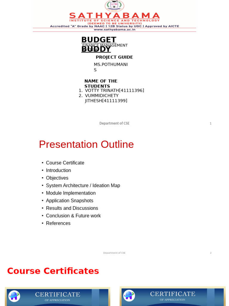 Budget Buddy PPT (PT-2) | PDF | Database Transaction | Databases