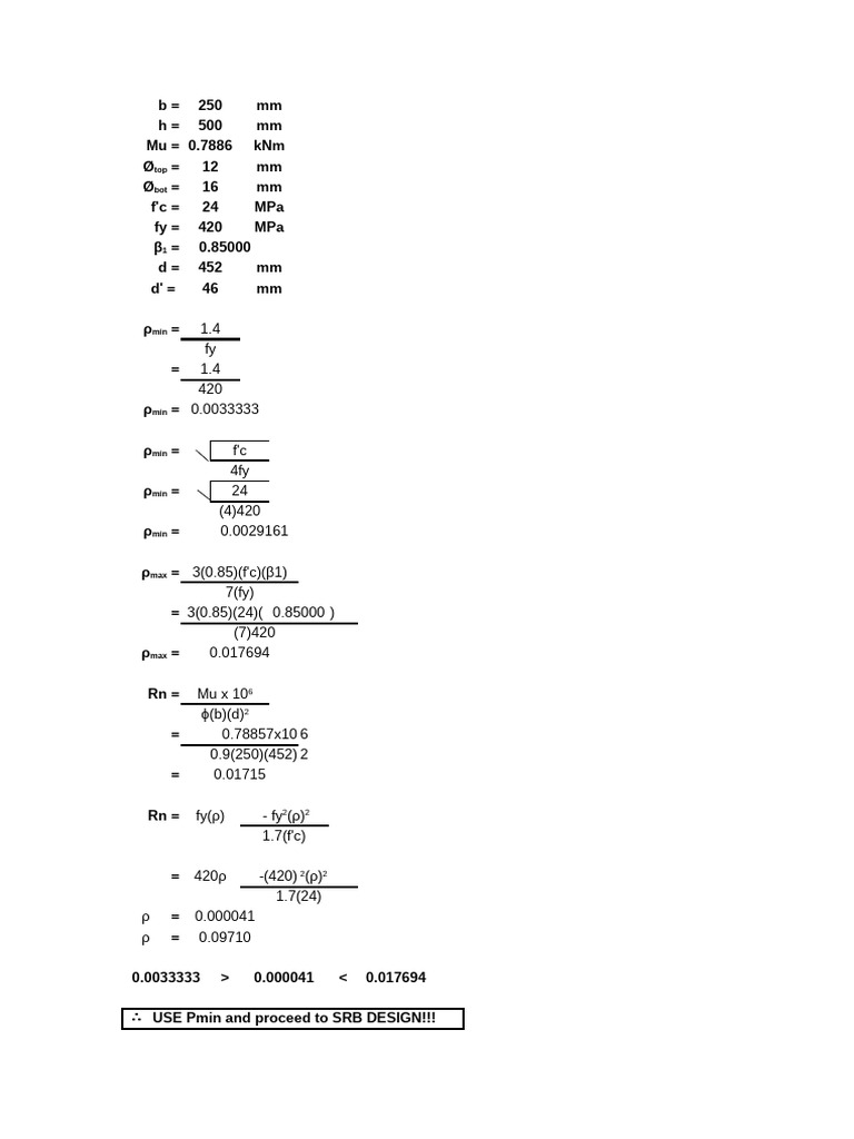 Structural Beam Design Calculations | PDF