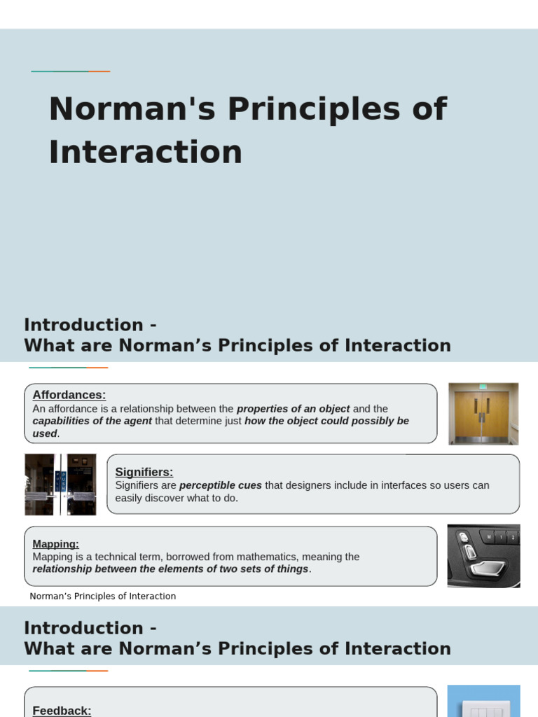 Norman - S Principles of Interaction | PDF | User Interface | Ios