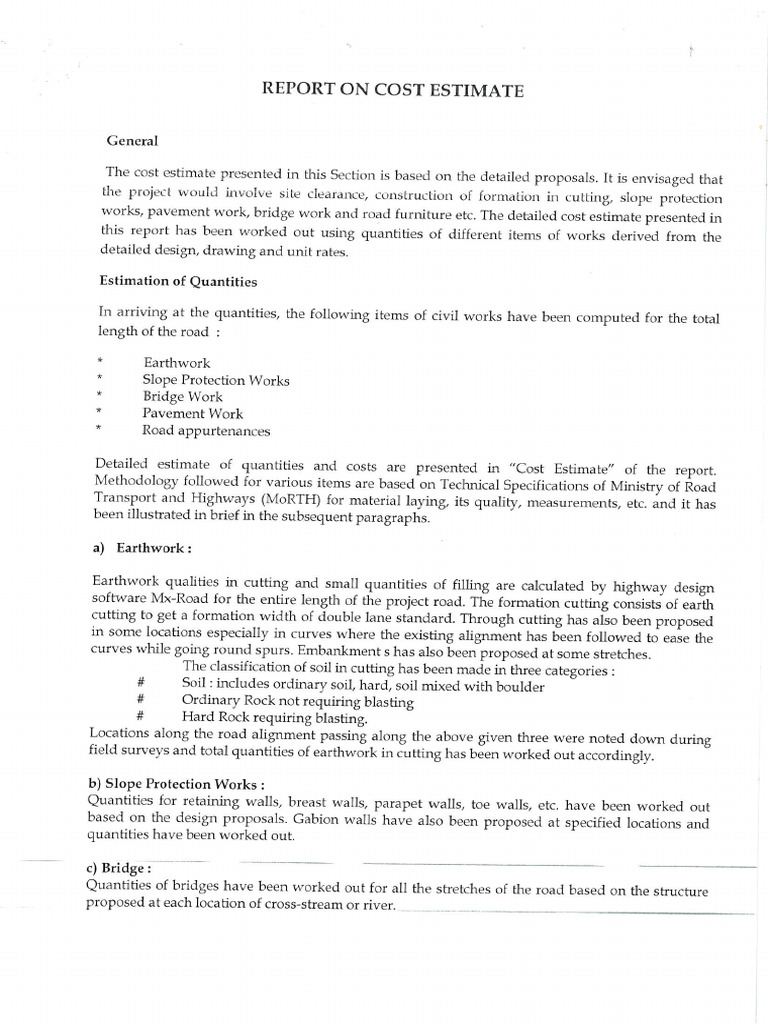 Detailed Cost Estimate | PDF
