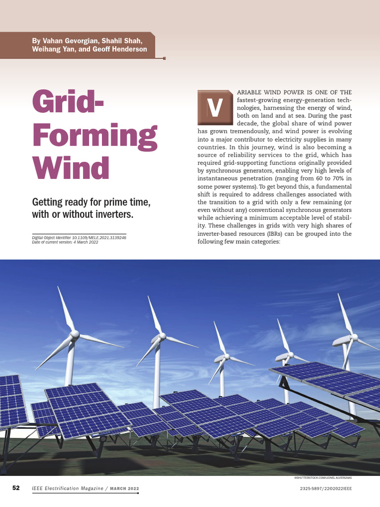 Grid-Forming Wind Getting Ready For Prime Time With or Without ...
