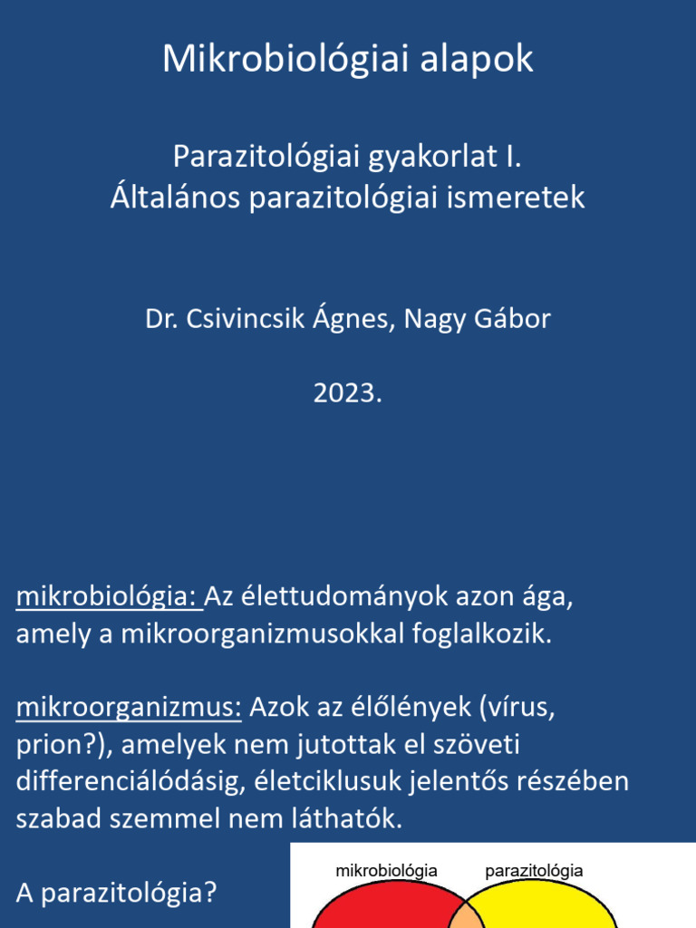 Parazita - Gyak | PDF
