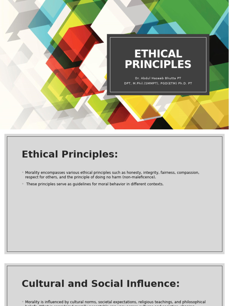 Ethical Principles, Discipline Conflict of Interest Lec 4 | PDF ...