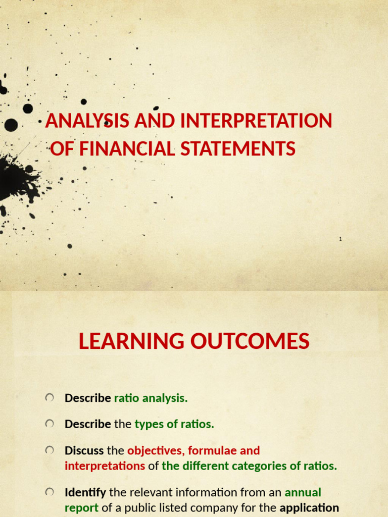 Financial Statement Ratio Analysis Guide | PDF | Financial Statement ...
