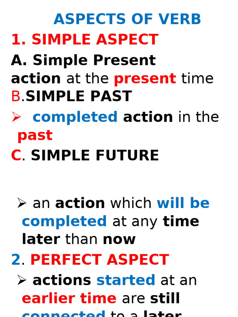 ASPECTS OF VERB - Summary | PDF
