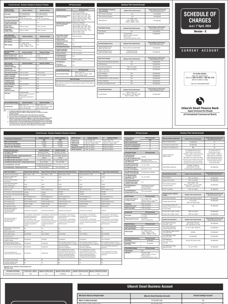 Current Account & Smart Business Account Version 5 | PDF | Transaction ...